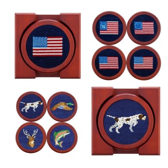 NEEDLEPOINT COASTER SET – Walker Boutique